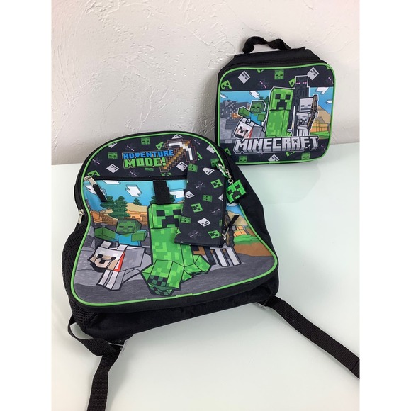 Minecraft | Accessories | New Minecraft Backpack Lunch Bag Pencil Case ...